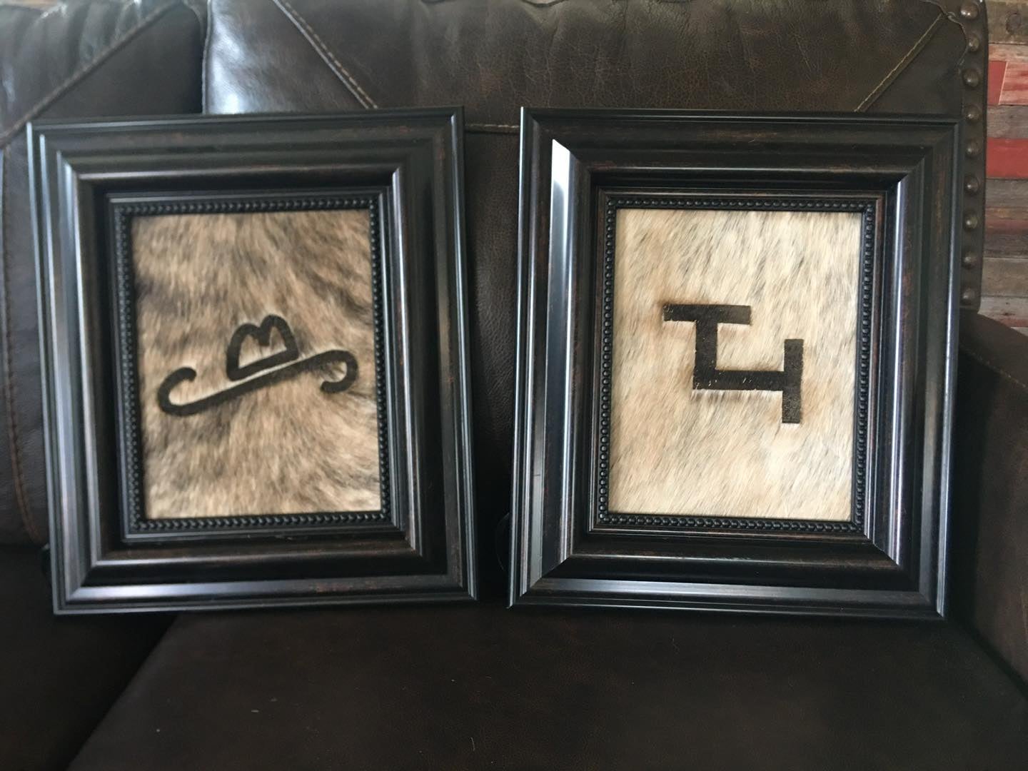 Framed cowhide store
